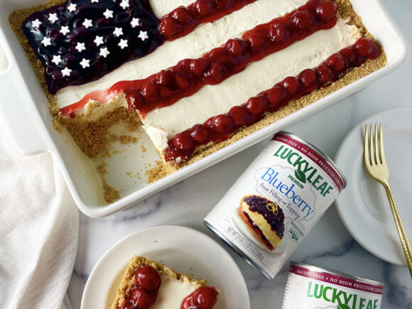 American Flag Cheesecake - Lucky Leaf